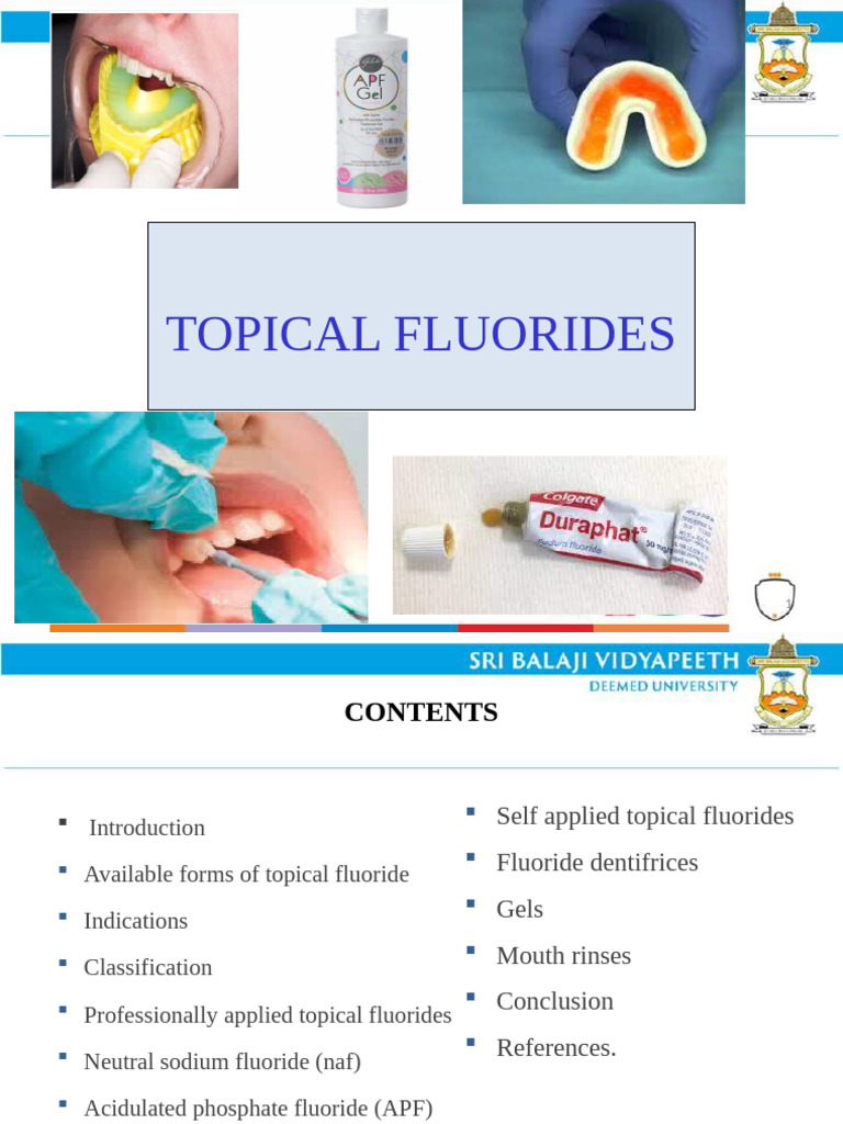 Topical Fluorides Final | PDF
