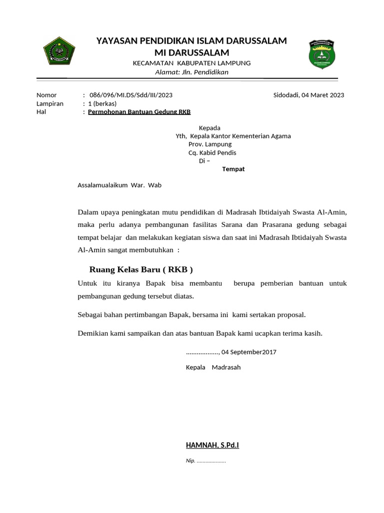 contoh-proposal-RKB-baru (1) KT Mi | PDF