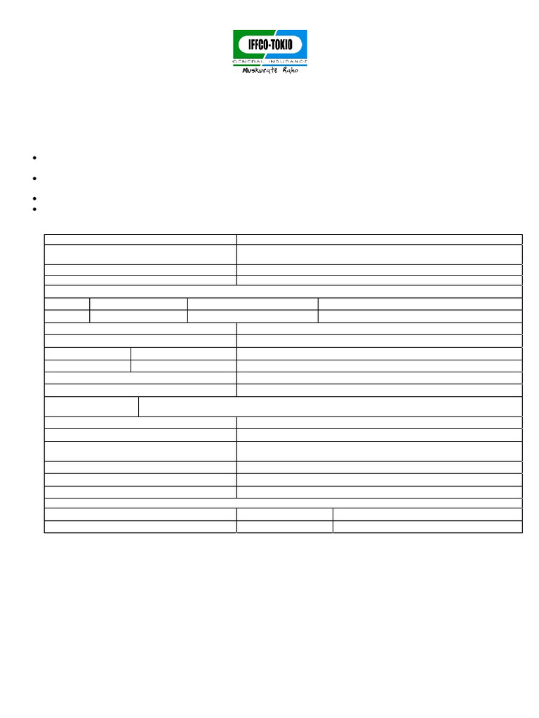 Group Personal Accident Insurance Claim Form | PDF
