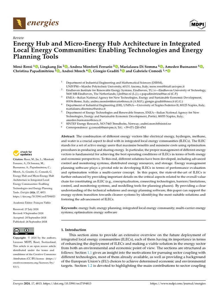 Energy Hub and Micro-Energy Hub Architecture in in | PDF