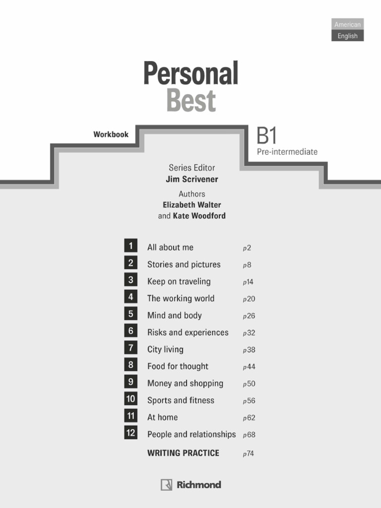 Personal Best B1 Workbook (1-6) | PDF
