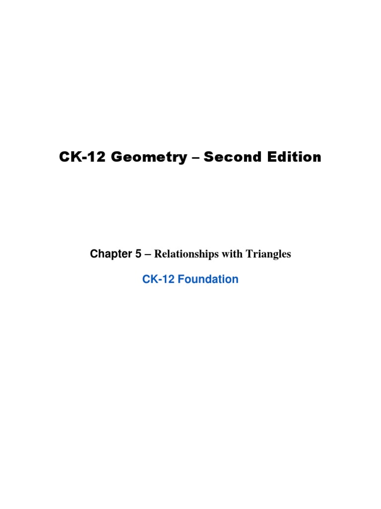 Geometry Second Edition Chapter5 | PDF | Perpendicular | Triangle