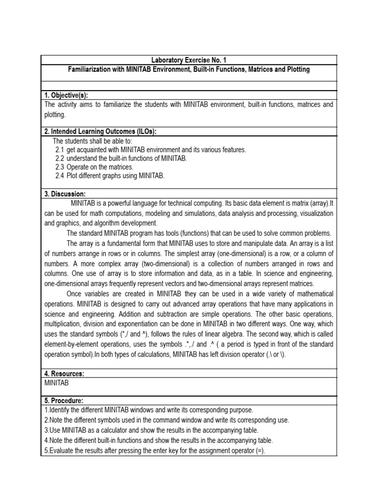 Laboratory Exercise No. 1 - MENDEVIL | PDF