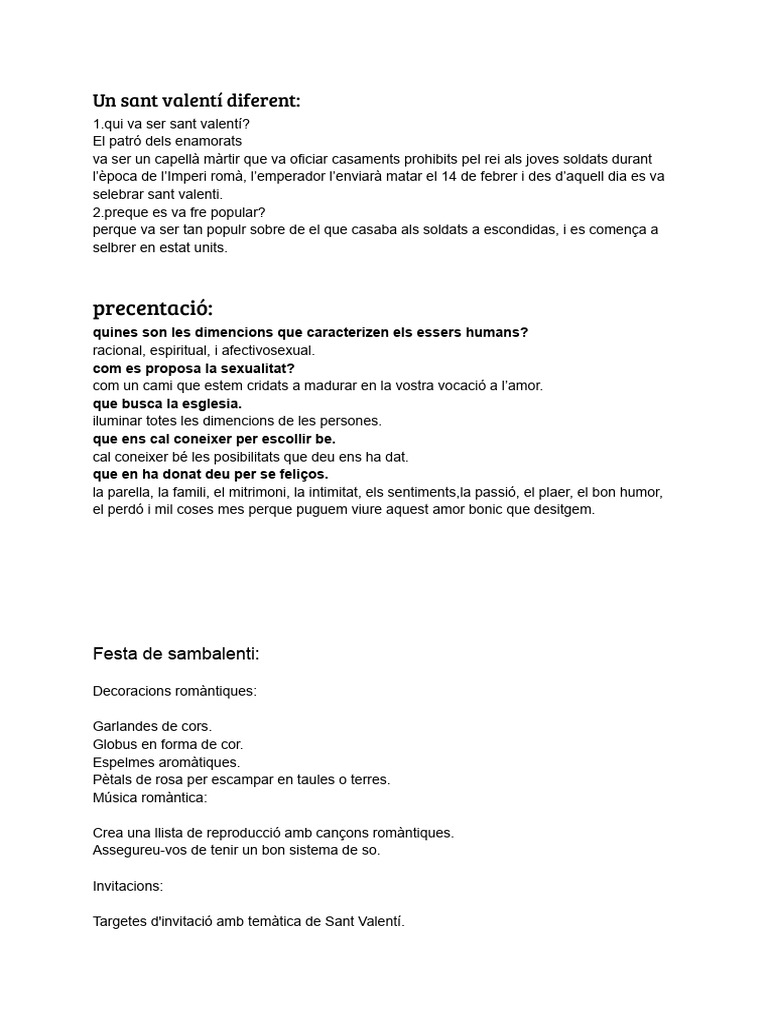 Un Sant Valentí Diferent (Jonathan) | PDF
