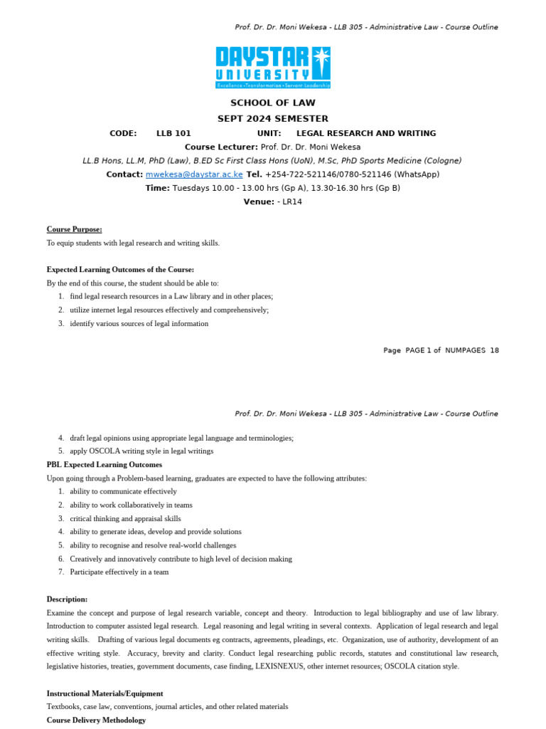 Course Outline | PDF