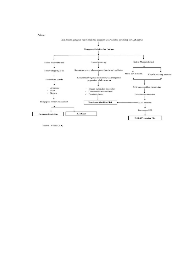Pathway Gangguan Aktifitas dan Latihan | PDF
