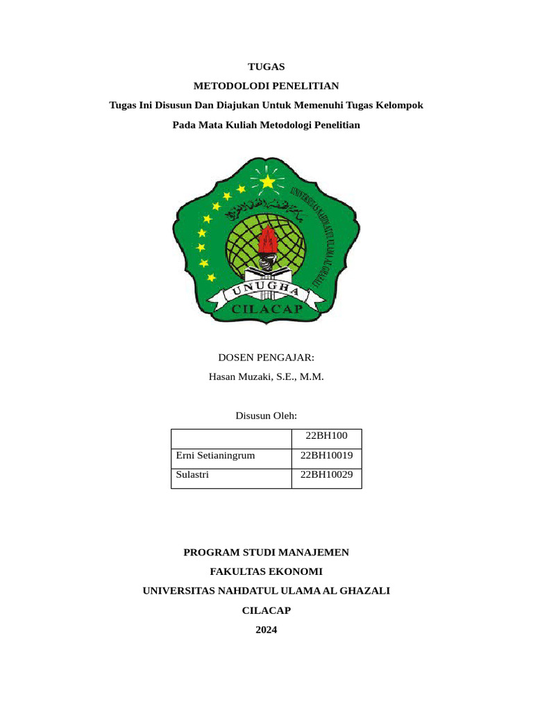 Tugas Kelompok Metopen | PDF