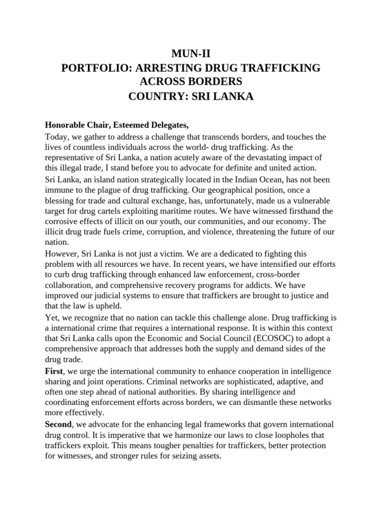 MUN-II Sri Lanka | PDF