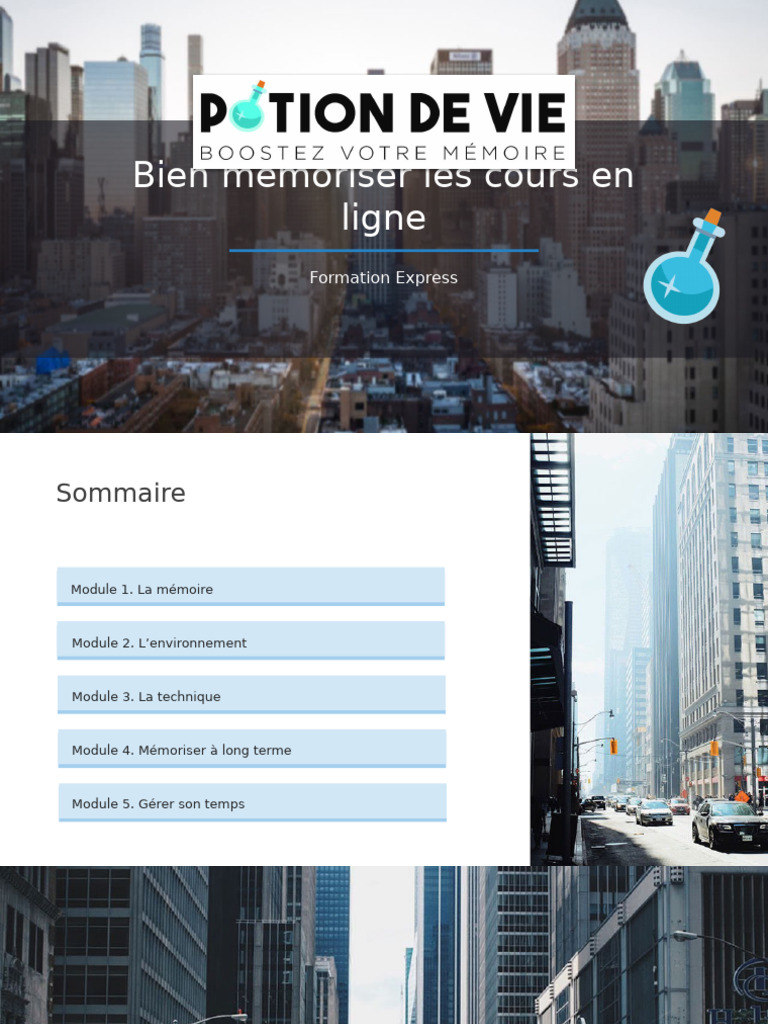 Bien Mémoriser Les Cours en Ligne | PDF
