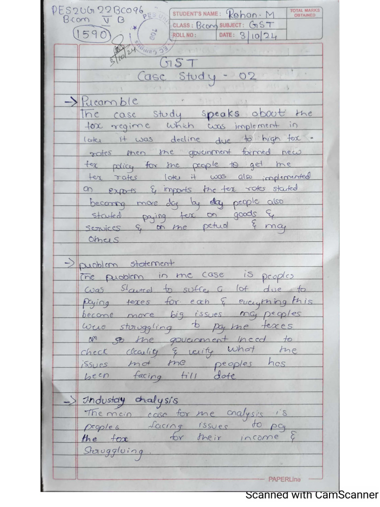 GST Rohan.m Case Study-2 | PDF