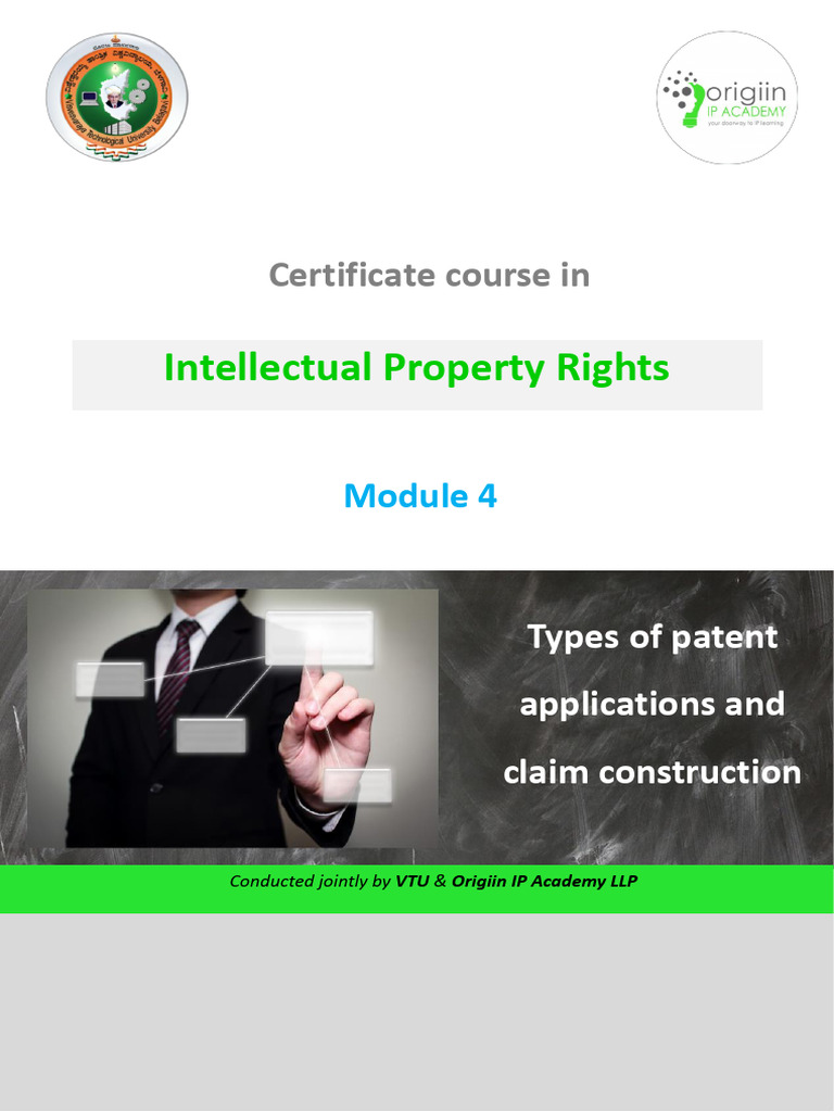 1-Module 4 Types of Patent Applications - OIPA VTU Study Material | PDF