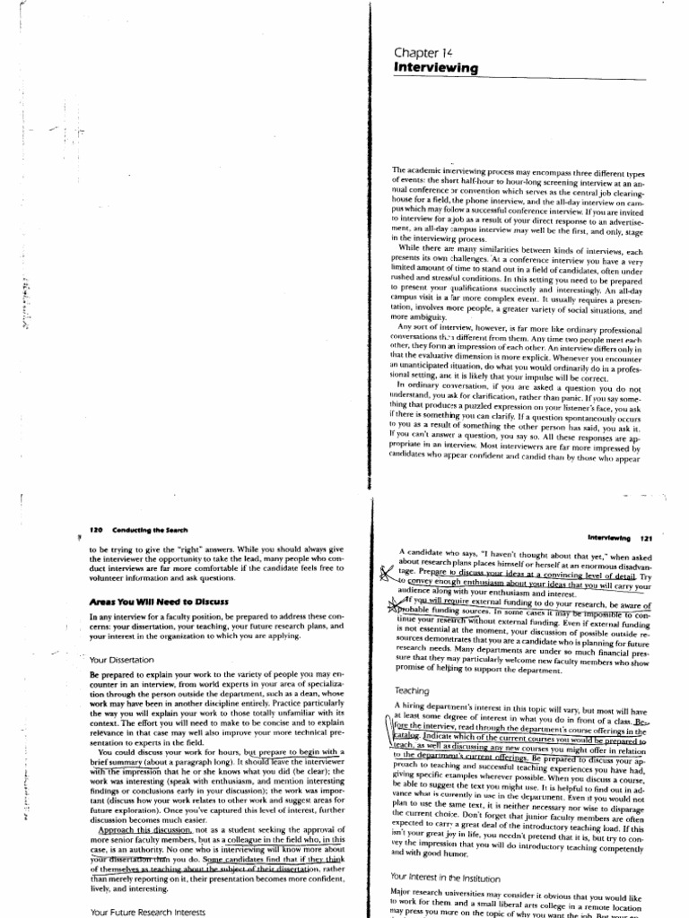 Academic Interviewing | PDF