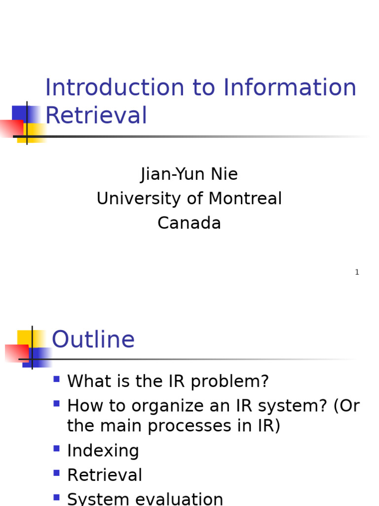 Introduction IR | PDF | Information Retrieval | Information Science