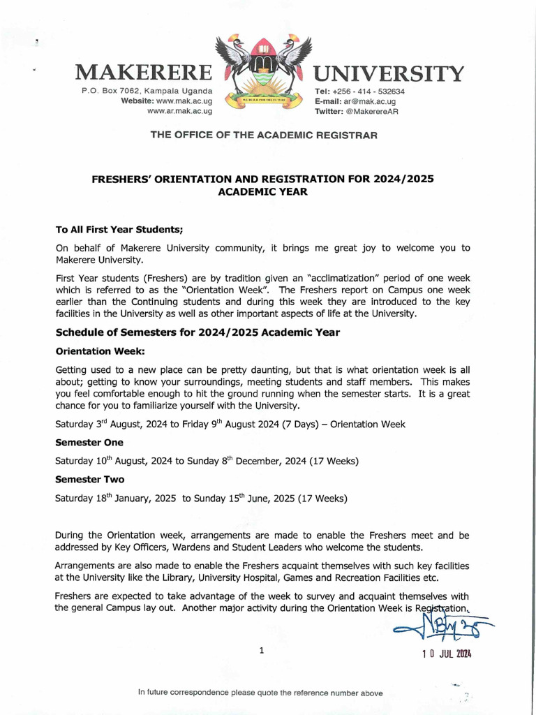 Freshers Orientation and Registration 2024 2025 AY | PDF | Cognition ...