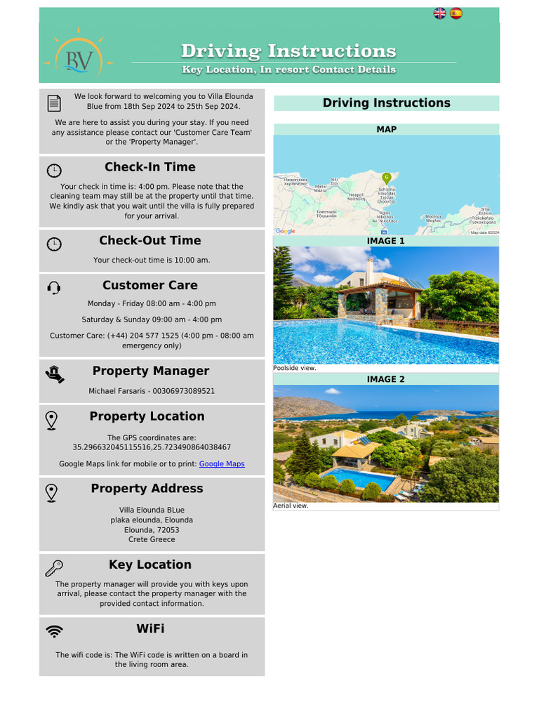 Driving Instructions: Google Maps | PDF