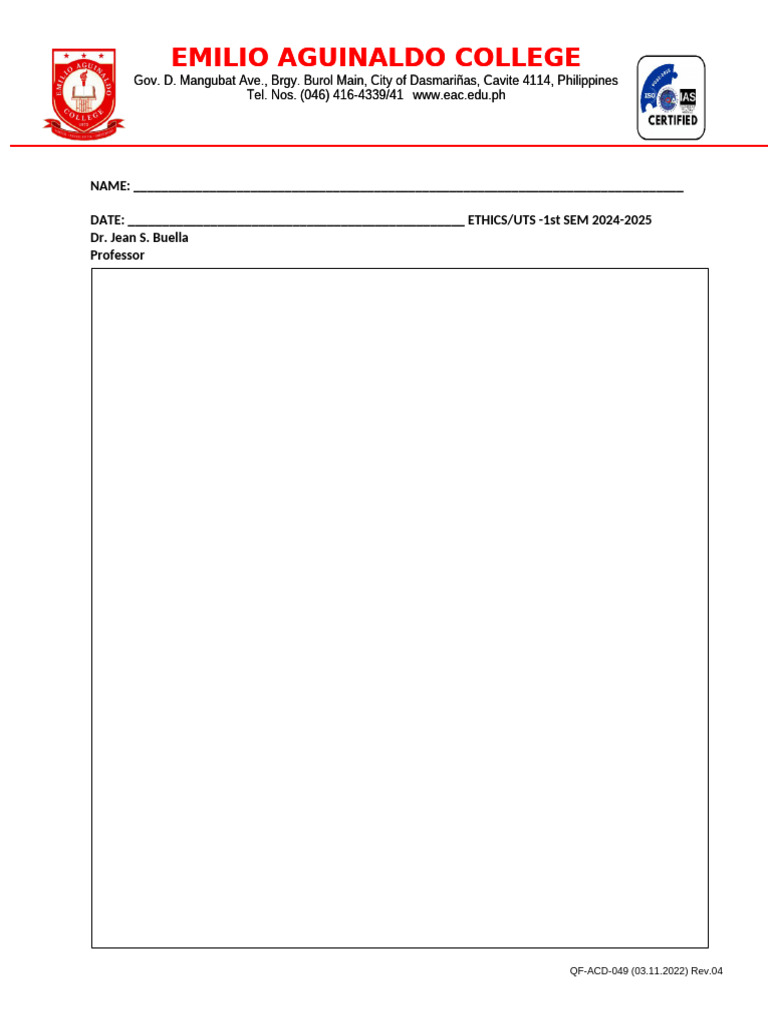 EAC Word Template | PDF