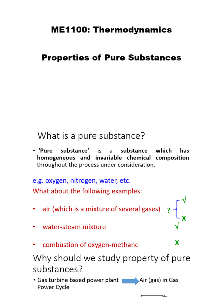 Properties of Pure Substances in Thermodynamics | PDF | Gases | Temperature