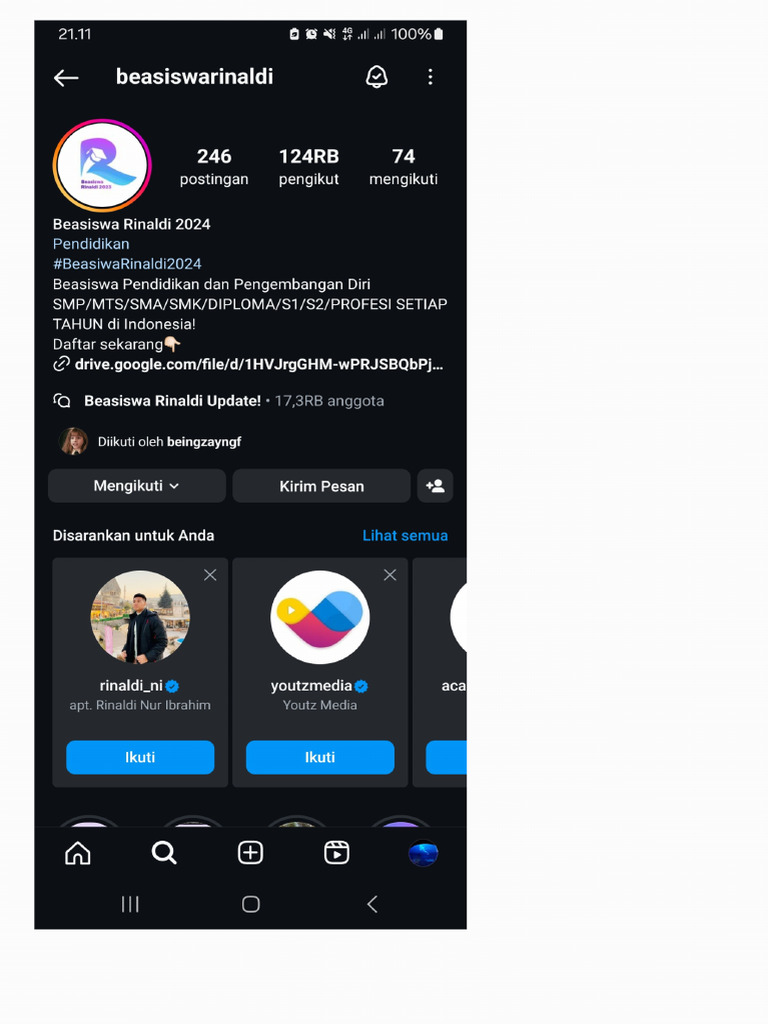 Bukti SS Follow | PDF