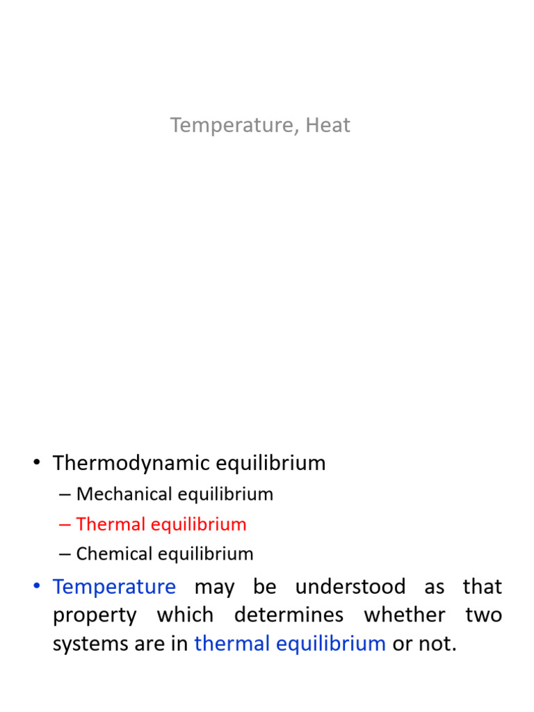 Understanding Temperature and Equilibrium | PDF | Temperature | Thermometer