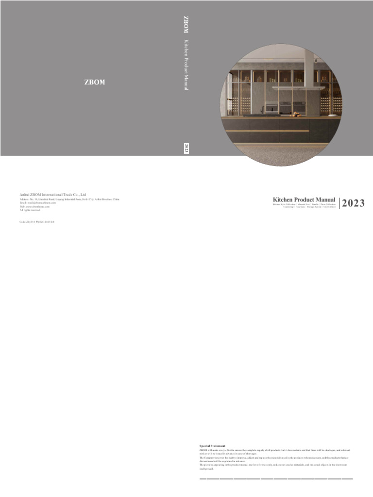 2023 Kitchen Cabinet Product Manual - D | PDF