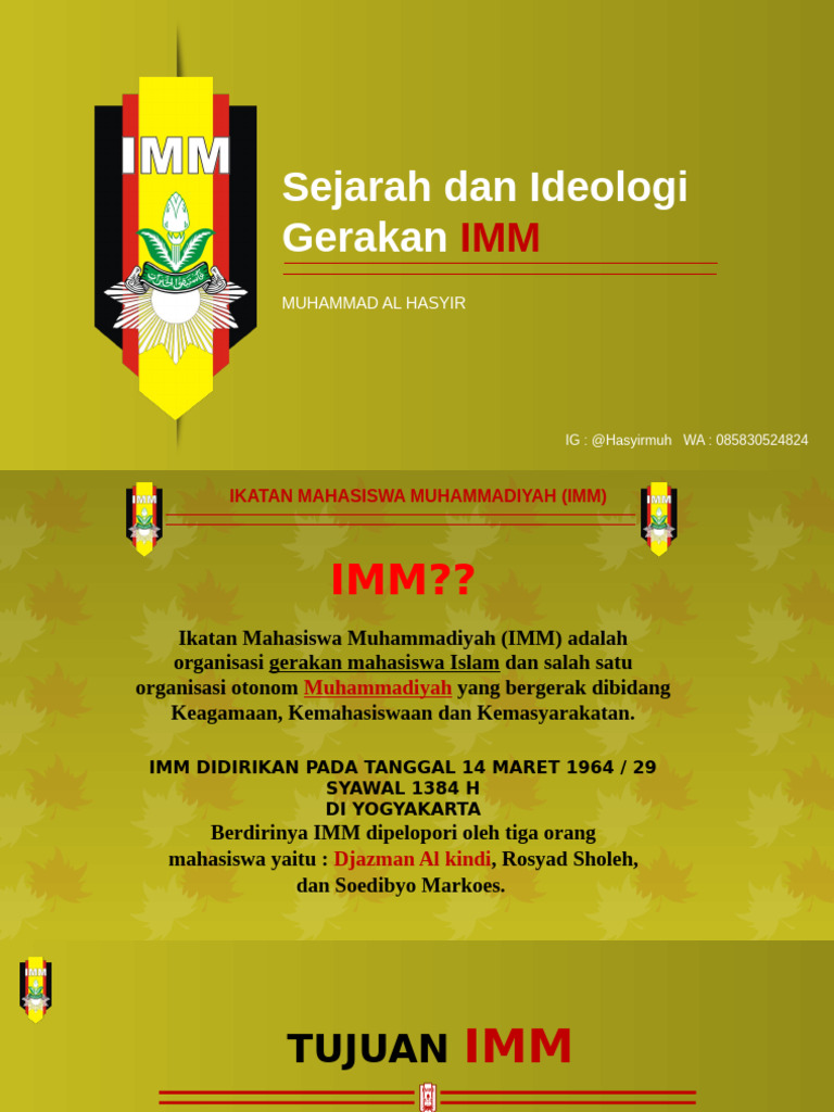 Sejarah dan Ideologi Ikatan IMM | PDF | Karier & Perkembangan