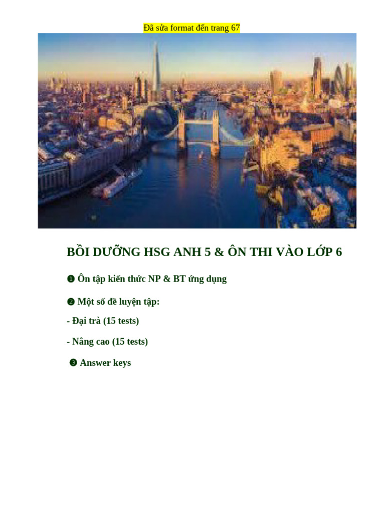 5.2. Sách B I Dư NG HSG Anh 5 & Ôn Thi Vào L P 6 | PDF
