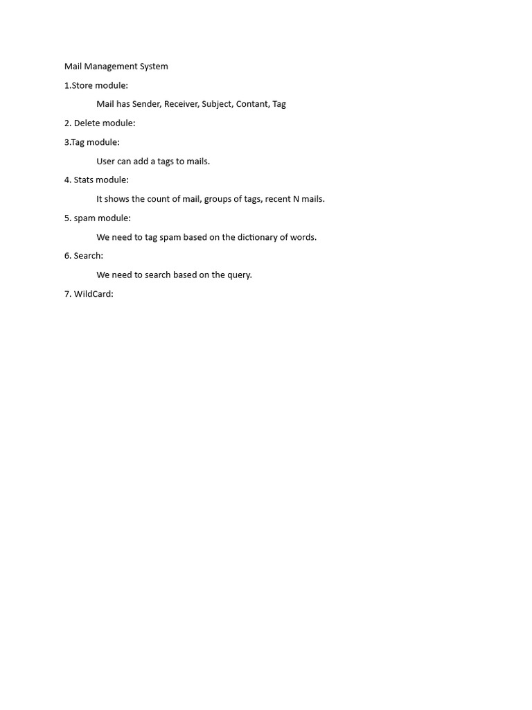 Mail Management System | PDF