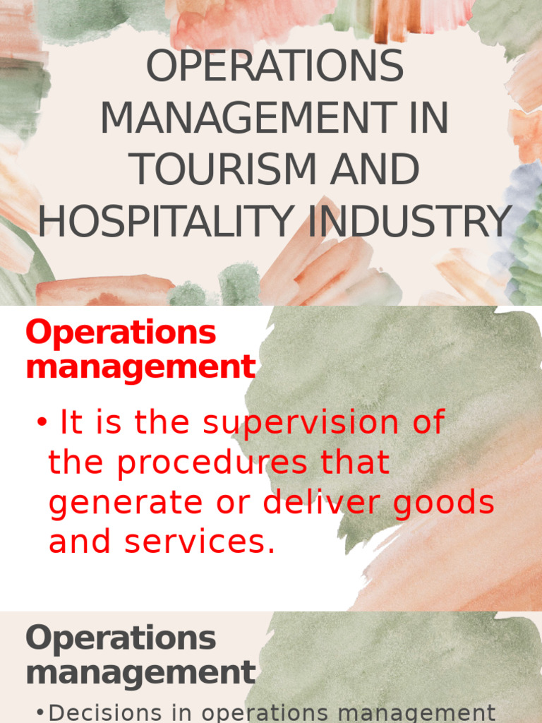 OPERATIONS MANAGEMENT-CHAPTER 1 | PDF