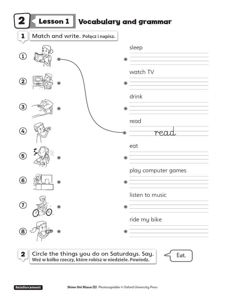 01 Vocab - Gram Wkshts Lesson 1 | PDF