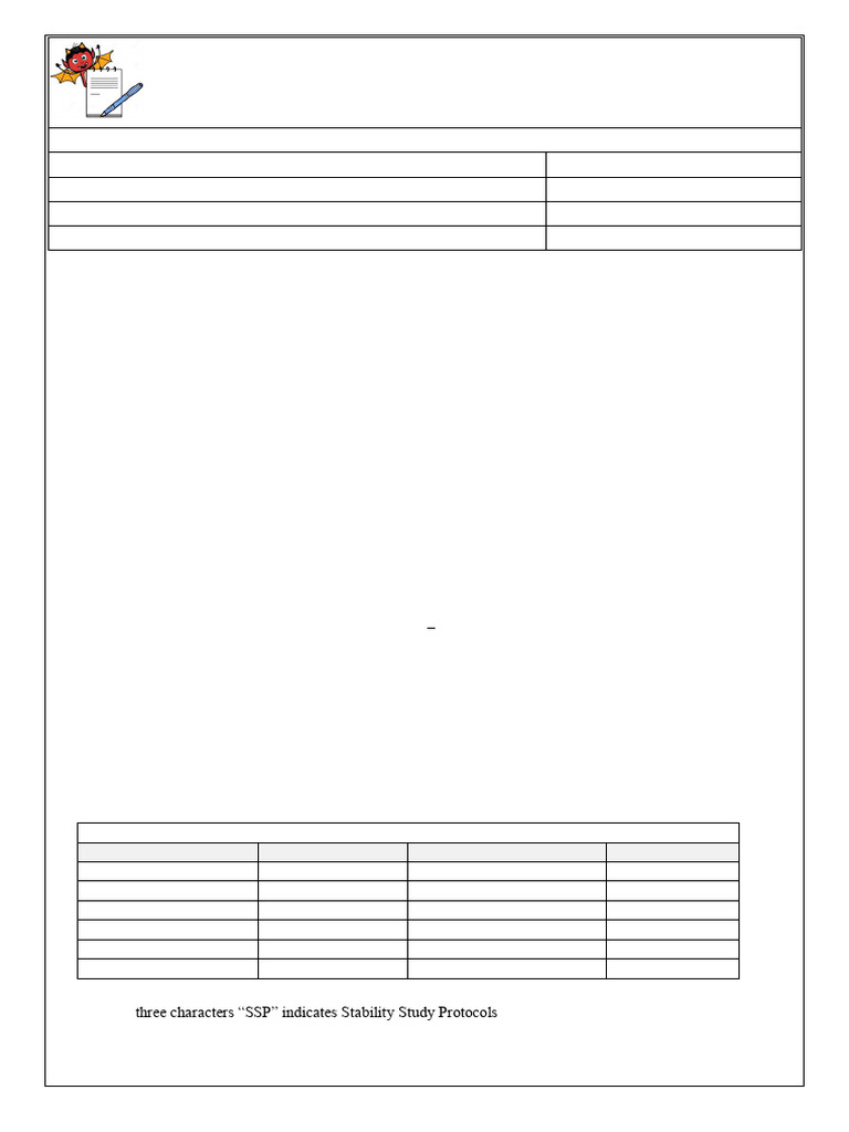 SOP For Preparation of Stability Protocol | PDF