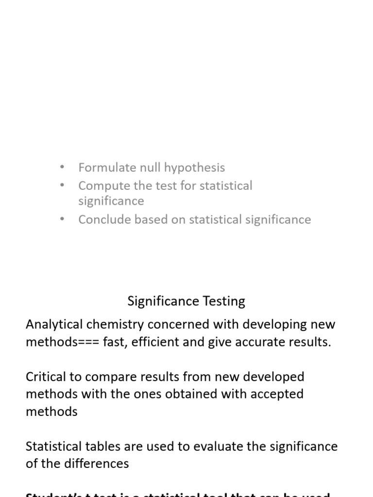 Statistical Analysis and Significance Testing | PDF | Statistical ...