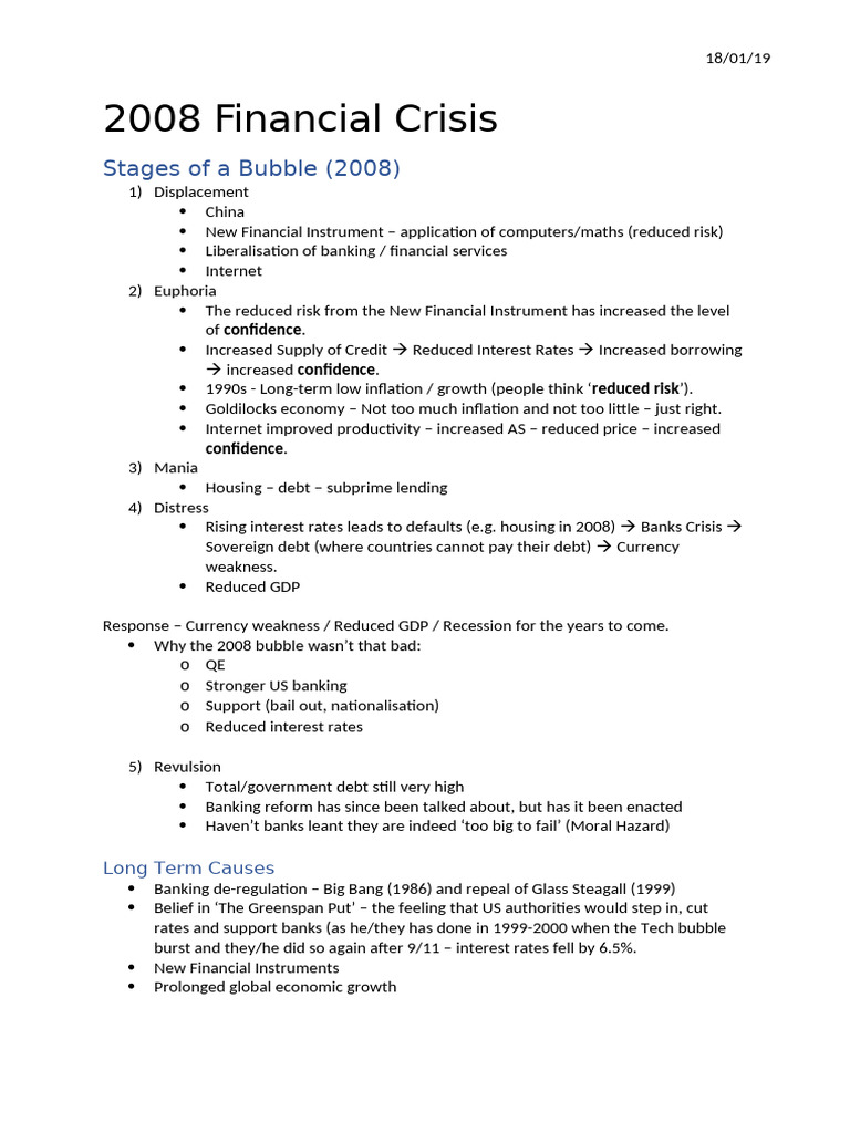 2008 Financial Crisis | PDF