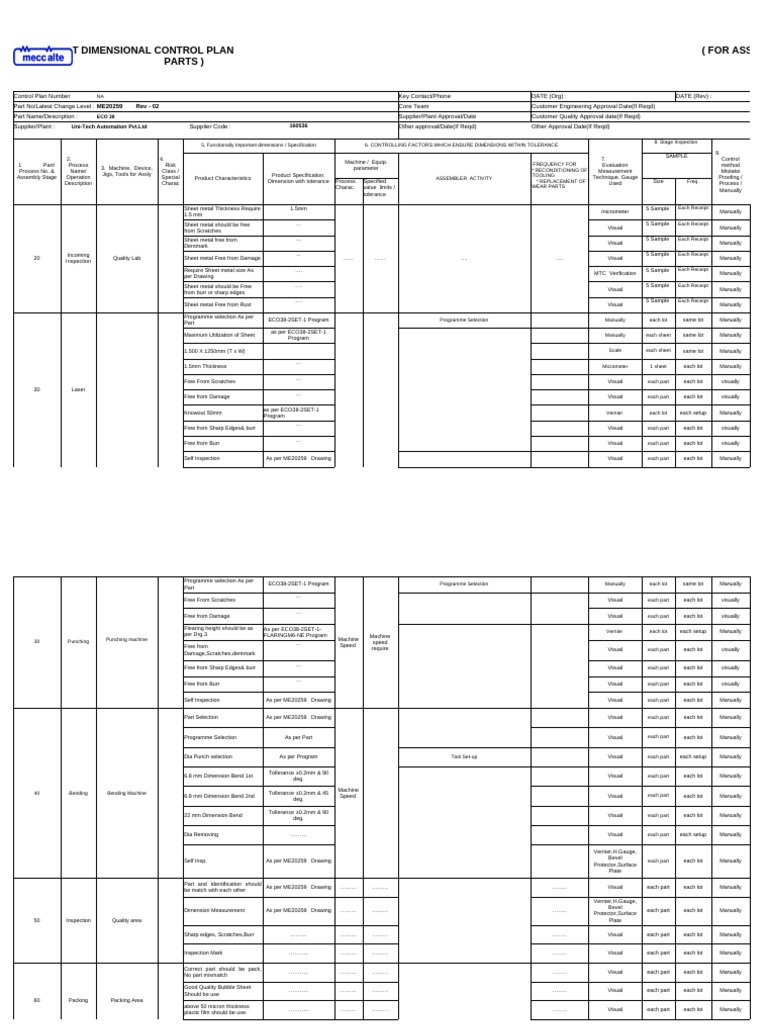 CP - 710000700 | PDF | Engineering Tolerance | Sheet Metal