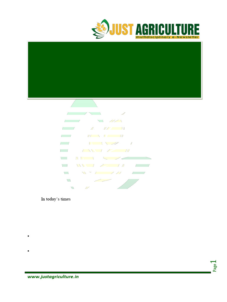 Use of Computer in Agriculture | PDF