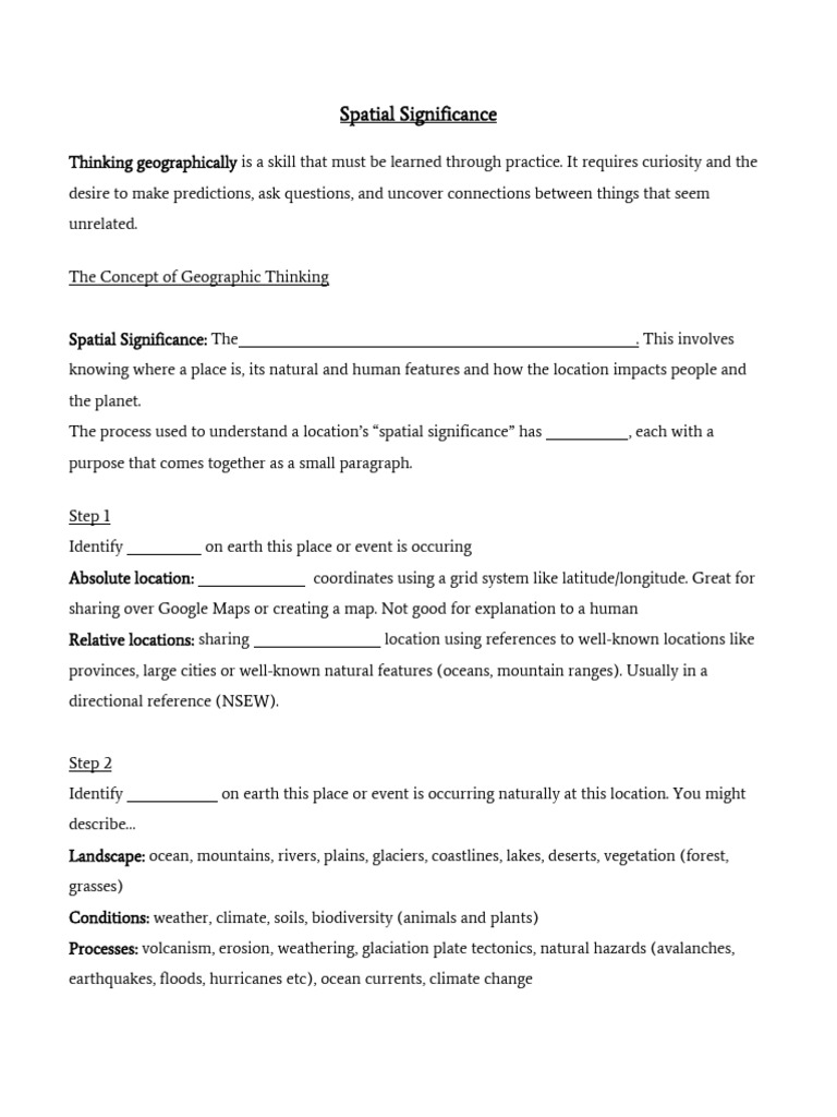 Spatial Significance Notes | PDF | Climate Change | Natural Disasters