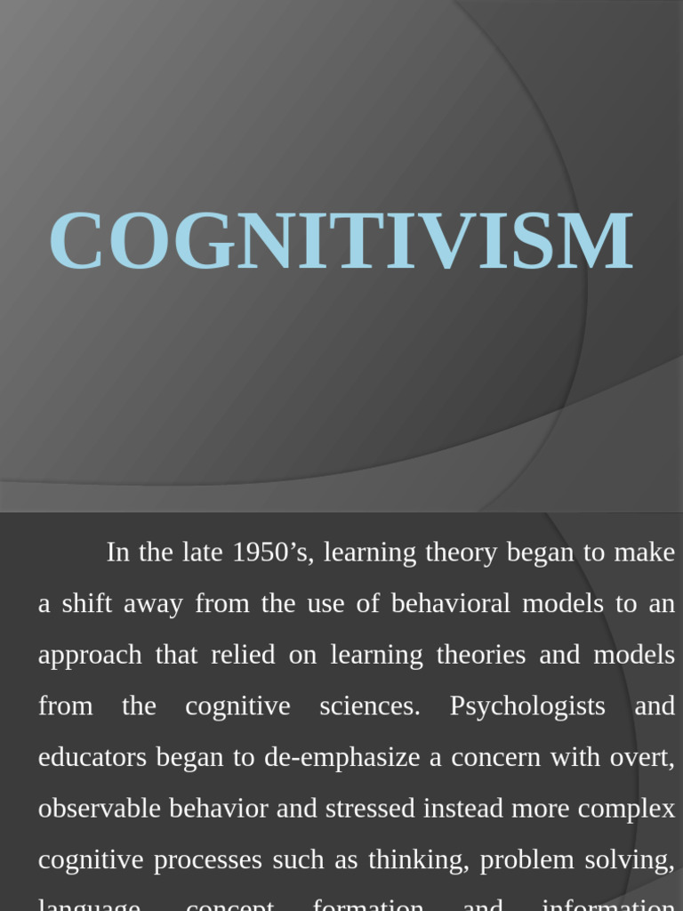 Cognitivism | PDF