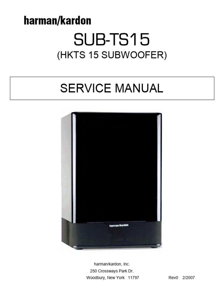 Hfe Harman Kardon Sub-Ts15 Service en | PDF