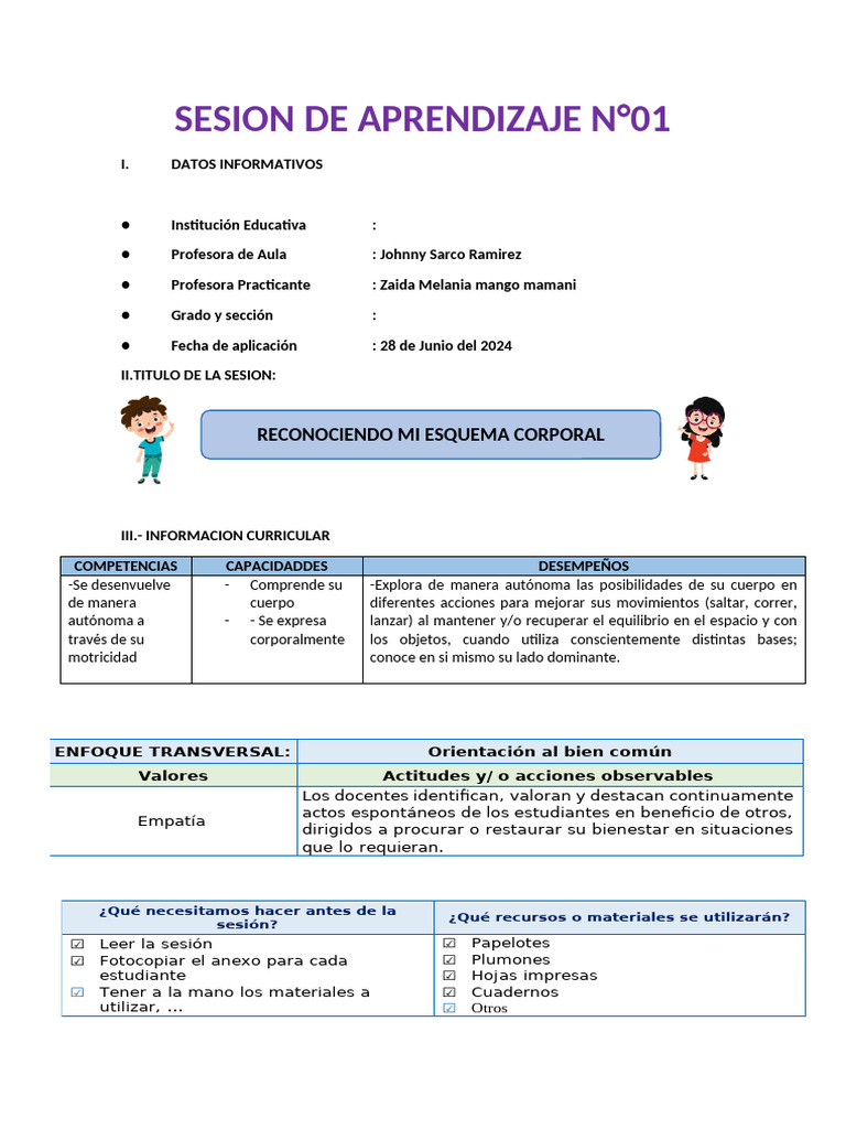 Sesion 1ro y 2do | PDF