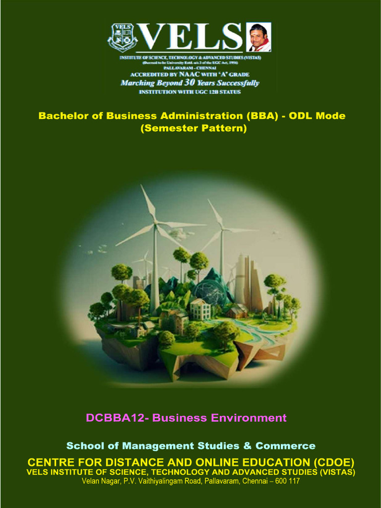 SLM BBA Business Environment Min | PDF