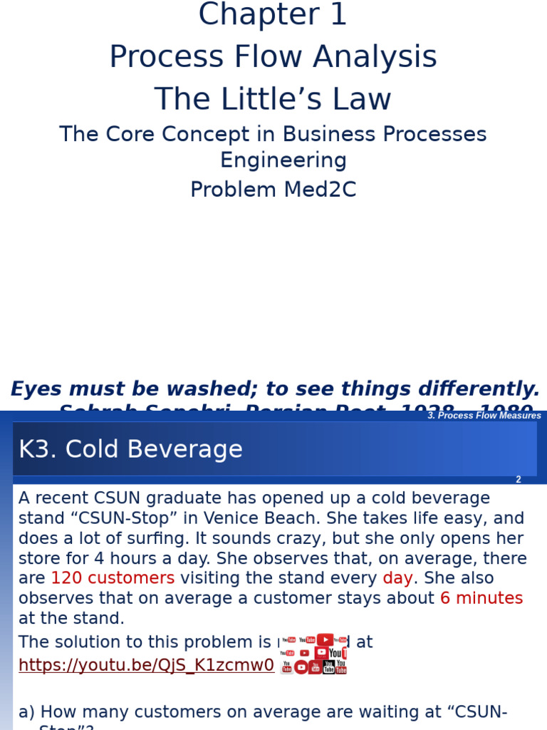 Process Flow Analysis - Using Little's Law-K2C | PDF