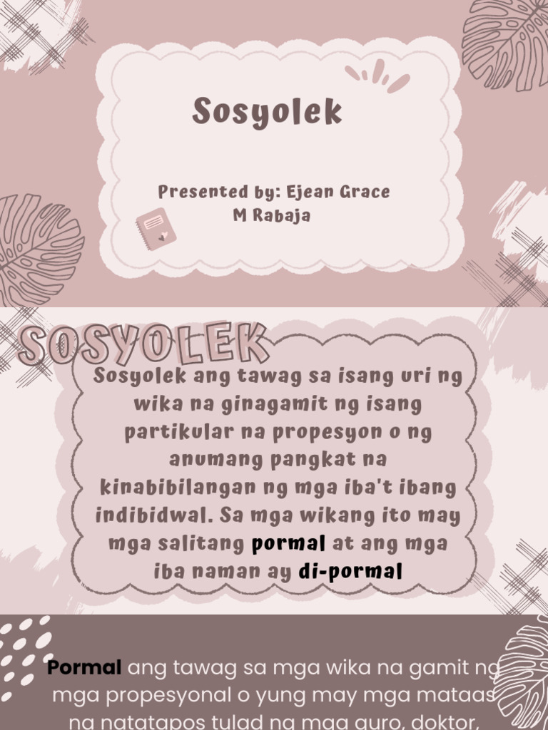 Sosyolek | PDF
