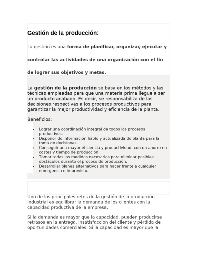 Gestión de La Producción Push Pull | PDF | Logística | Negocios