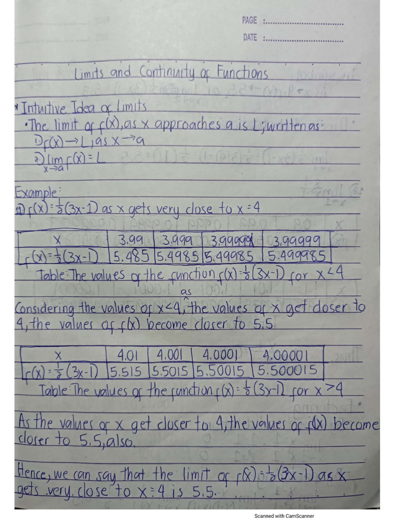 Intuitive Idea On Limits | PDF