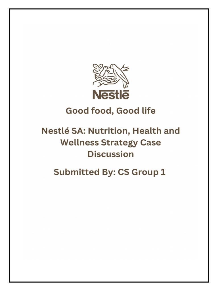 Group 1 - Corporate Strategy - Nestle Case | PDF