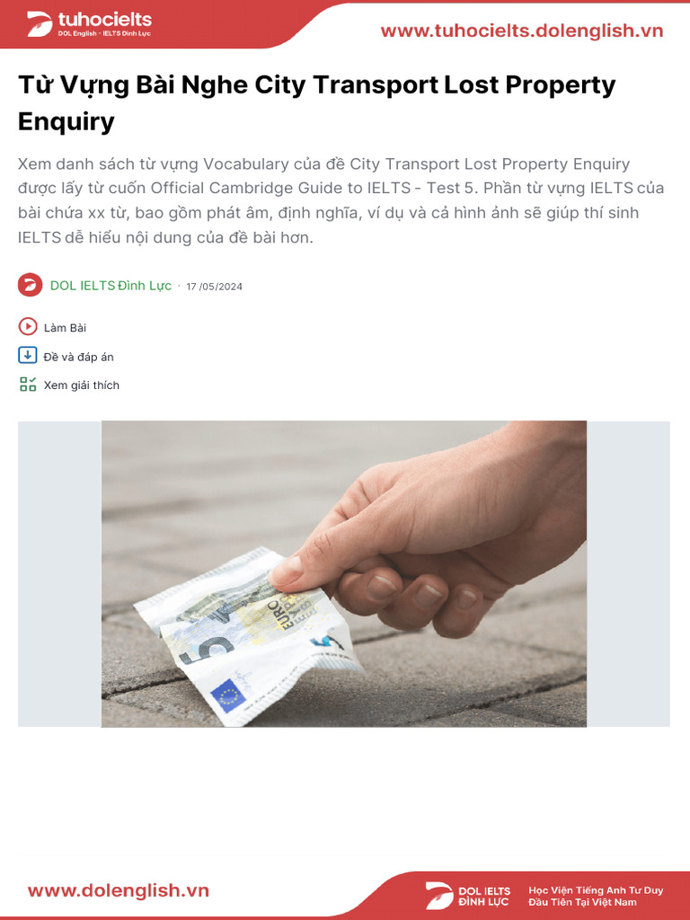 City Transport Lost Property Enquiry | PDF