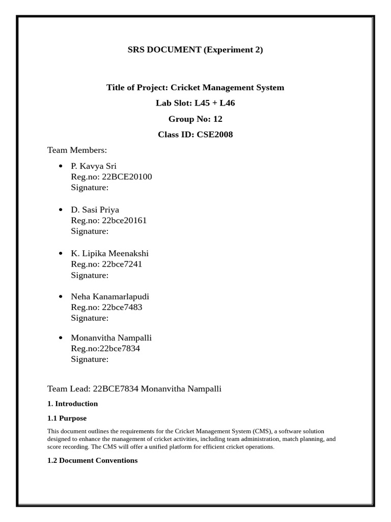 SRS DOCUMENT GRP 12 | PDF