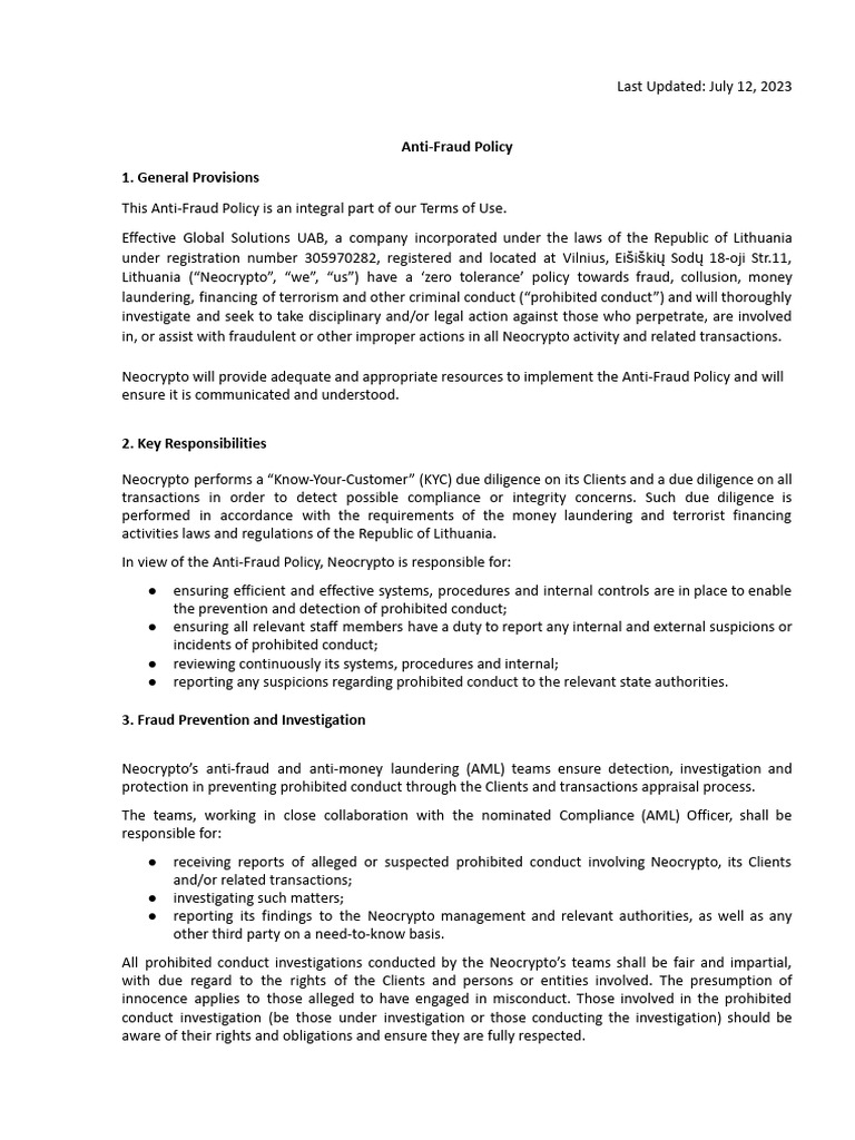 Anti Fraud | PDF