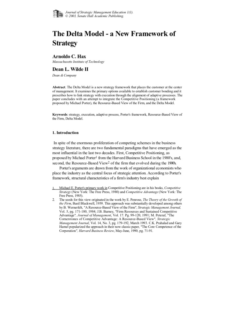 Modelo Delta Hax (E) | PDF | Strategic Management | Competence (Human ...