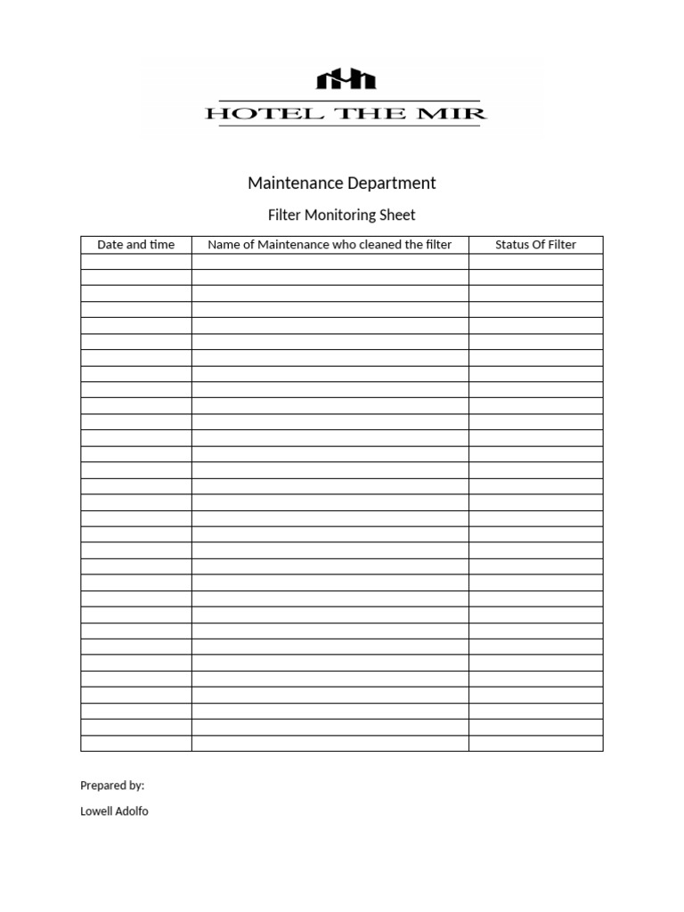 Filter Monitoring | PDF