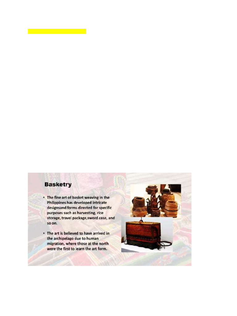 Lesson 10 Indigenous Crafts | PDF